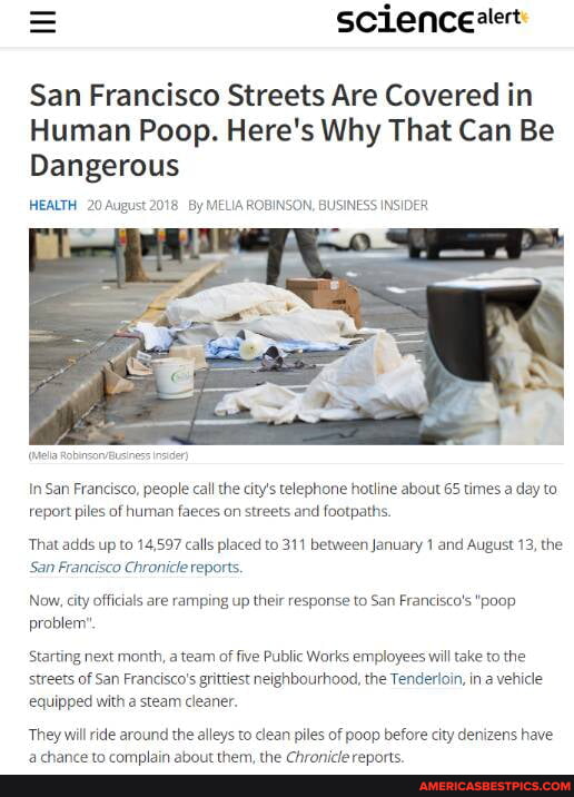 = science San Francisco Streets Are Covered in Human Poop. Here's Why ...