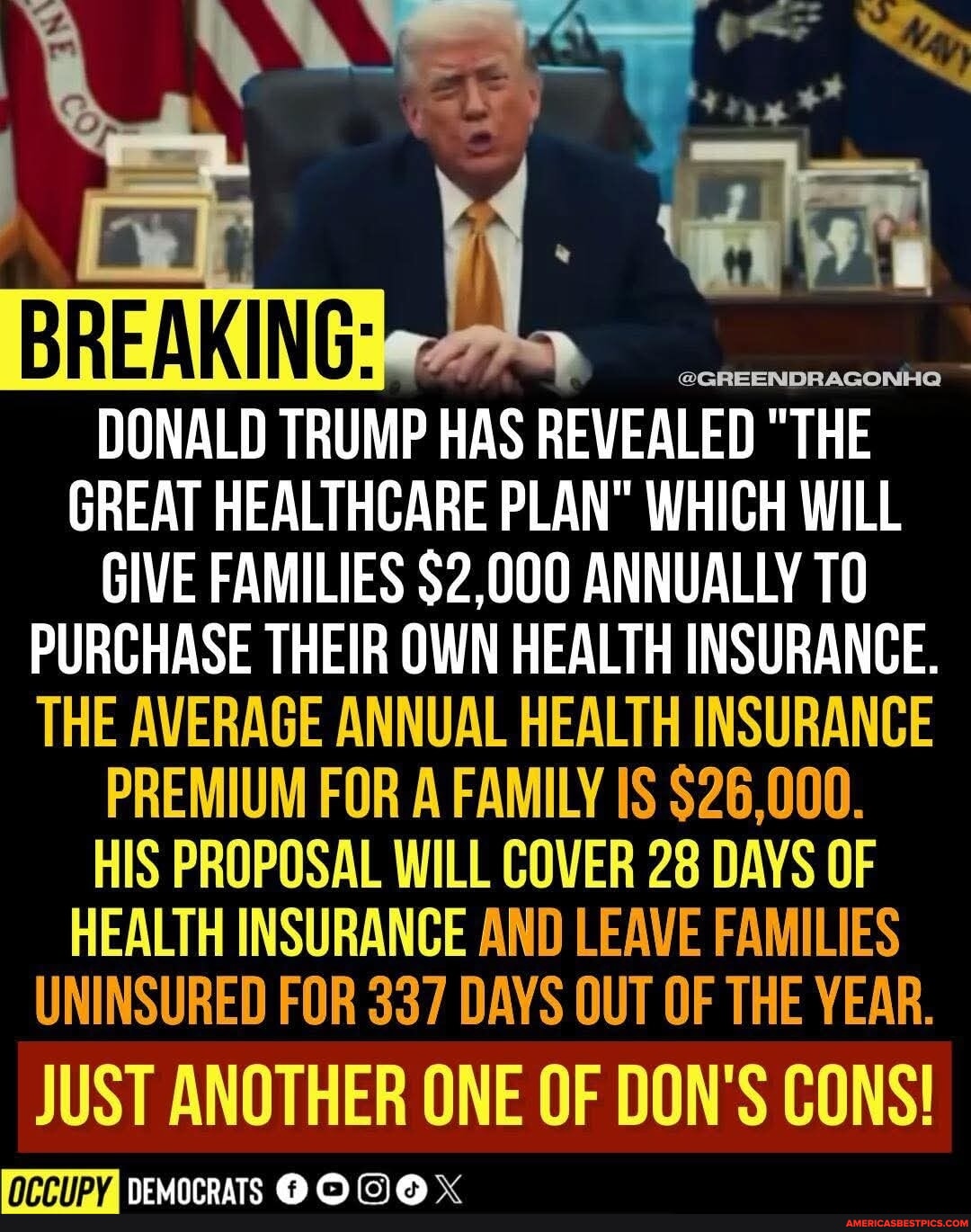 @GREENDRAGONHQ DONALD TRUMP HAS REVEALED "THE GREAT HEALTHCARE PLAN ...