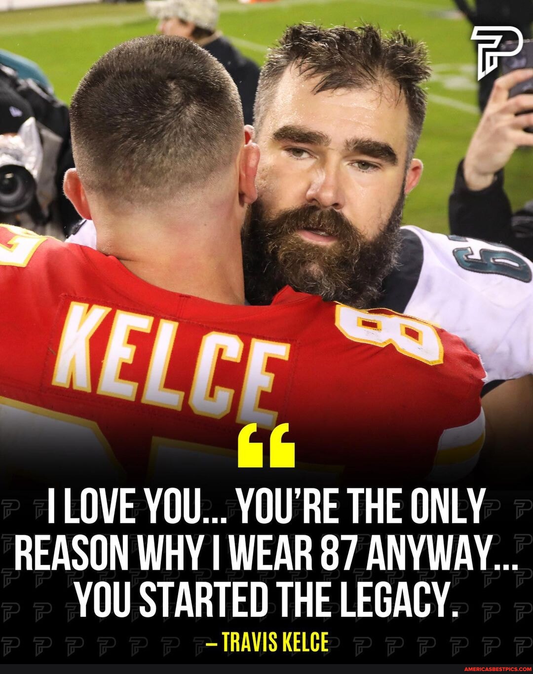 Travis Kelce reveals that he wears 87 as a tribute to his older brother Jason Kelce. 🫂🏈 ️ - # ...