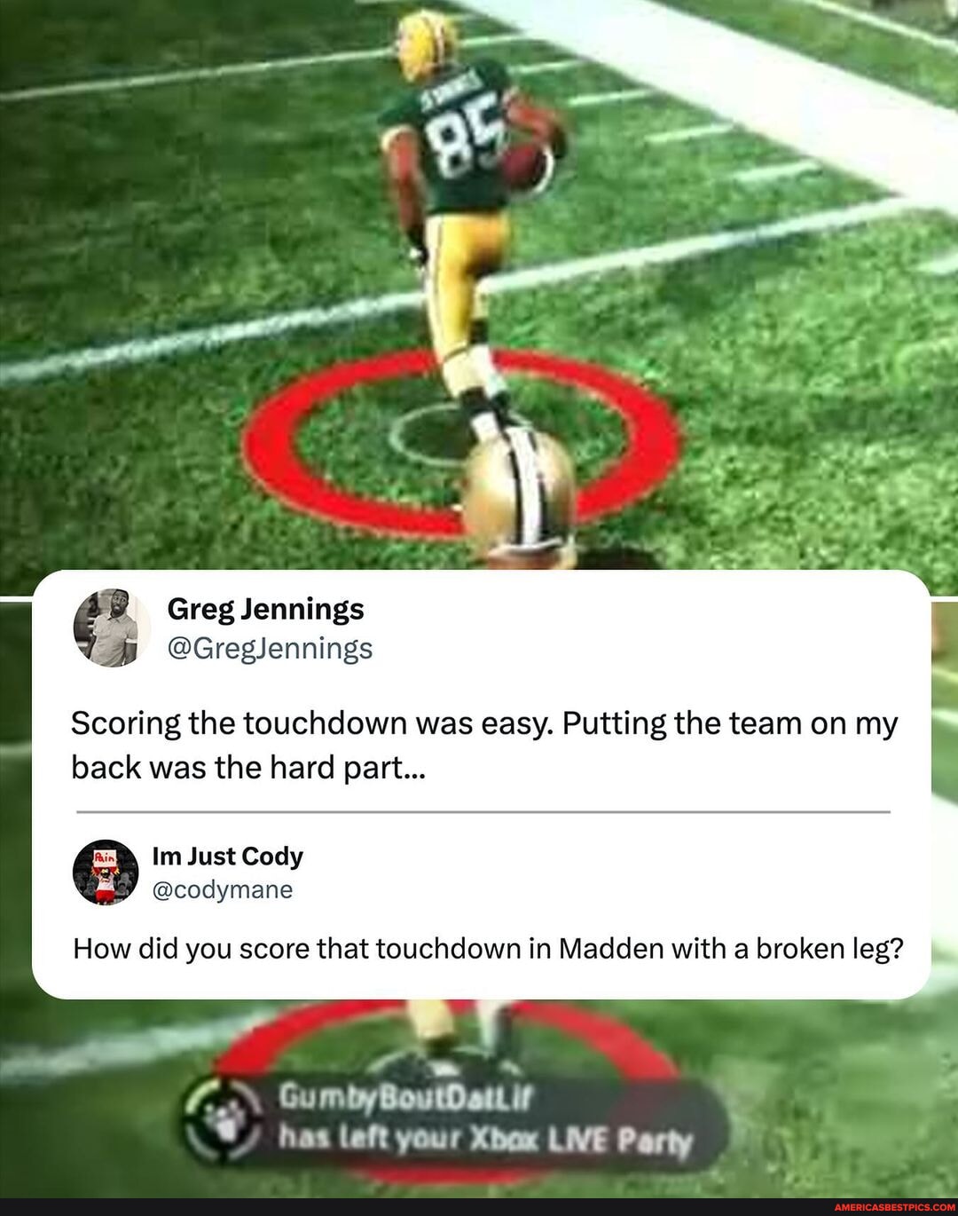 Not even a broken leg could stop Greg Jennings from cashing Packers ML ...