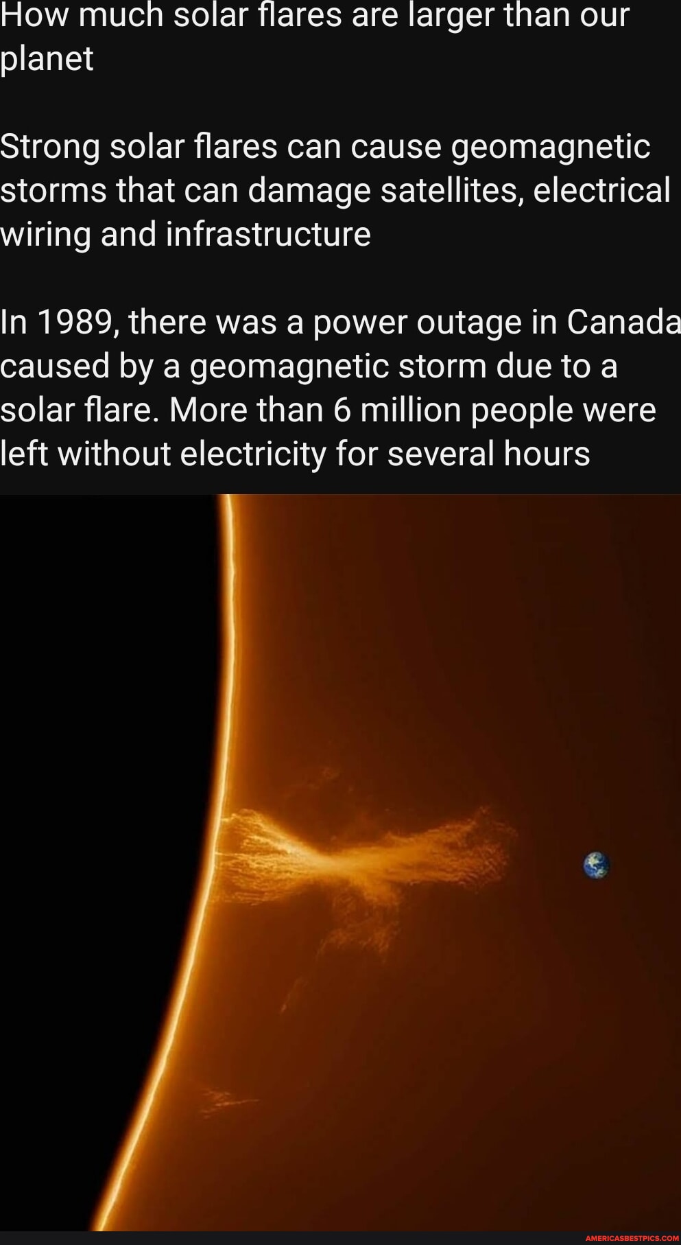 How much solar flares are larger than our planet Strong solar flares ...