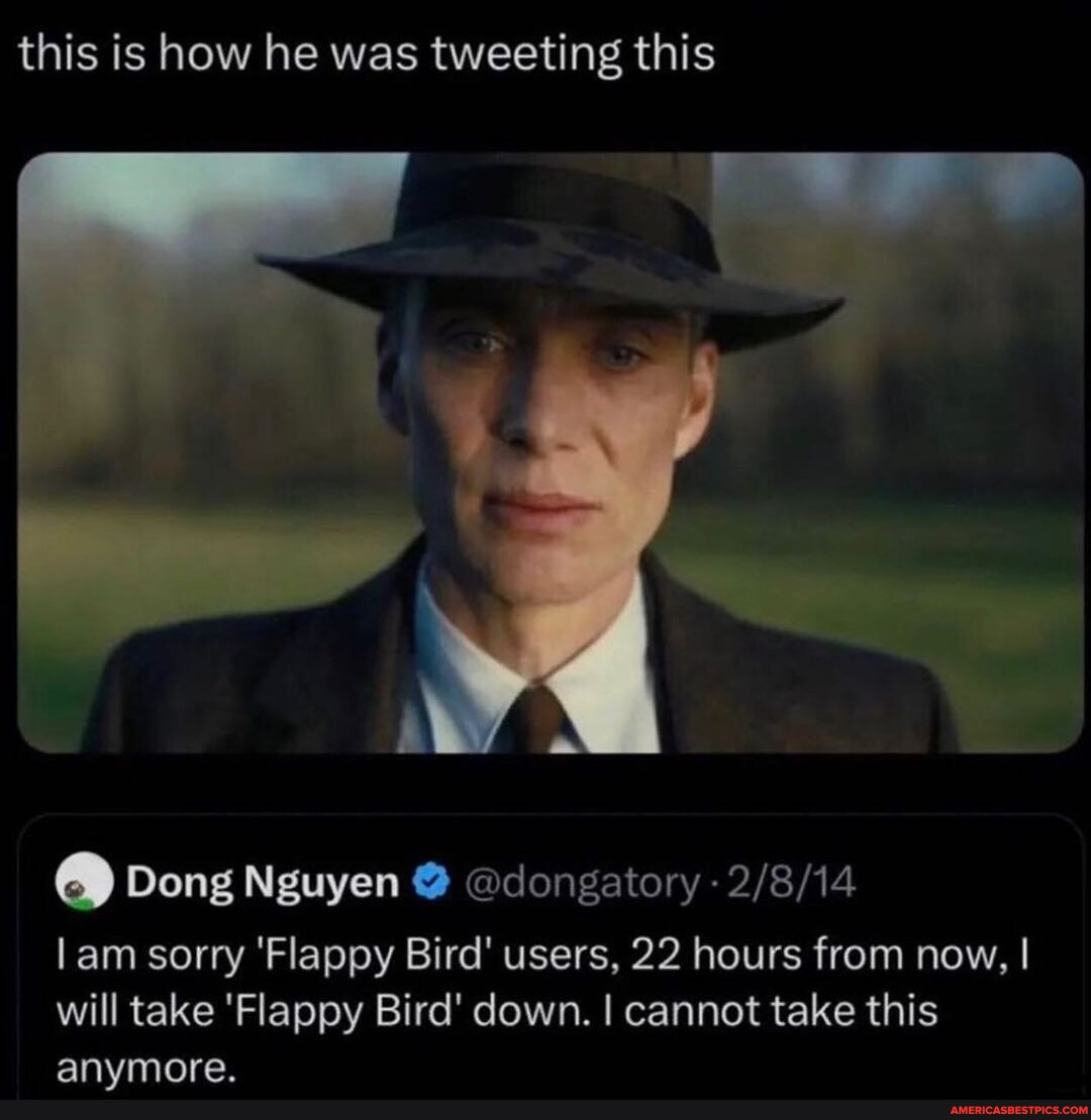 Who remembers Flappy Bird??? - this is how he was tweeting this & Dong ...