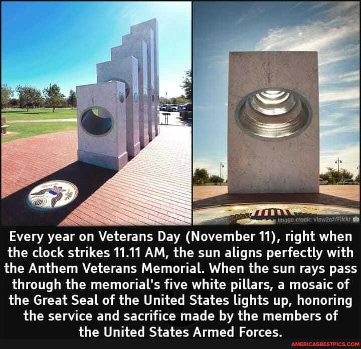 Every year on Veterans Day (November 11), right when the clock strikes ...