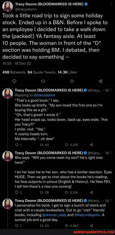 Tracy Deon (BLOODMARKED IS HERE) Took a little road trip to sign some ...