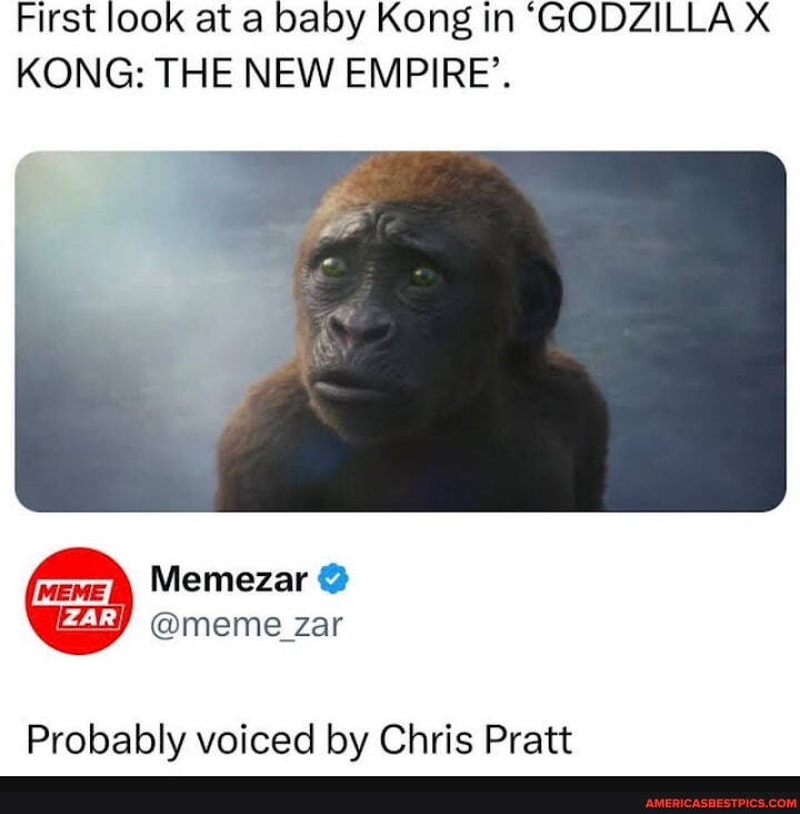 First look at a baby Kong in "GODZILLA X KONG: THE NEW EMPIRE'. Memezar ...