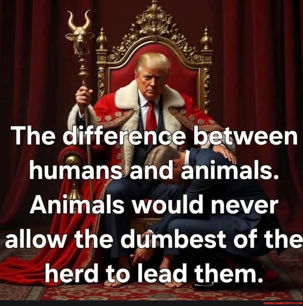 The difference between humans and animals. Animals would never allow ...