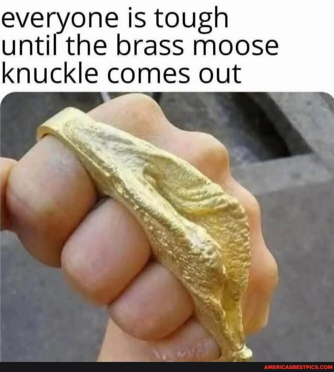 Everyone is tough until the brass moose knuckle comes out - America’s ...