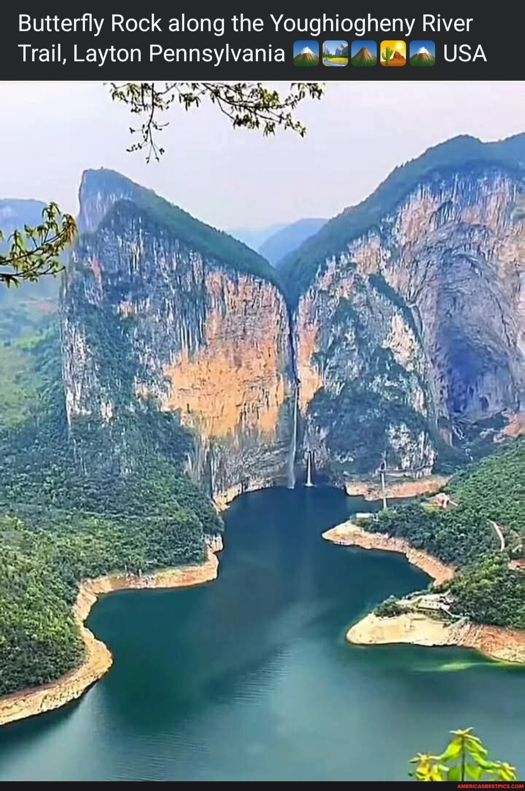 Butterfly Rock along the Youghiogheny River Trail, Layton Pennsylvania ...