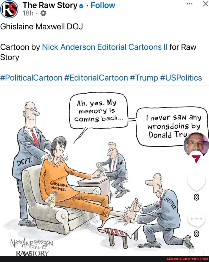 The Raw Story - Follow Ghislaine Maxwell DOJ Cartoon by Nick Anderson ...