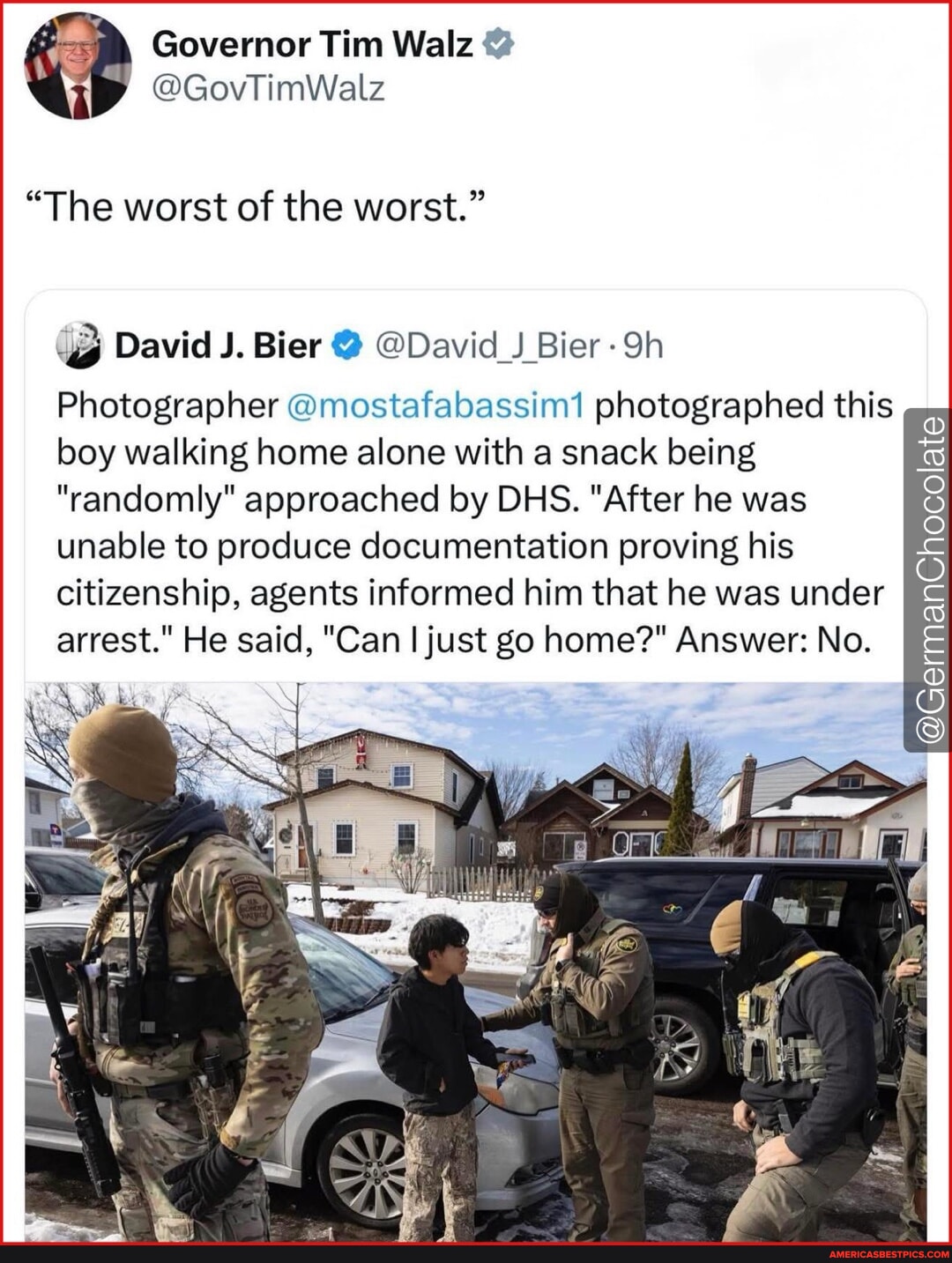 Governor Tim Walz ii @GovTimWalz "The worst of the worst." (j David J ...