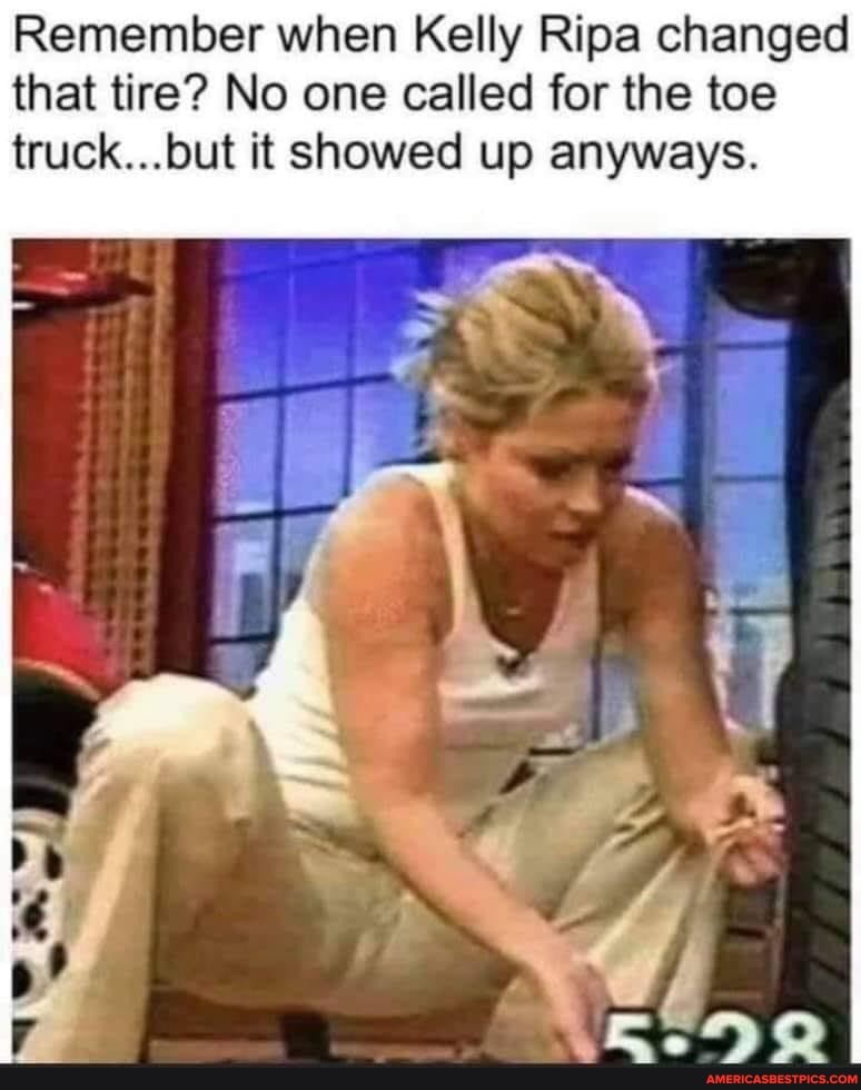 Kelly Ripa Changing A Tire