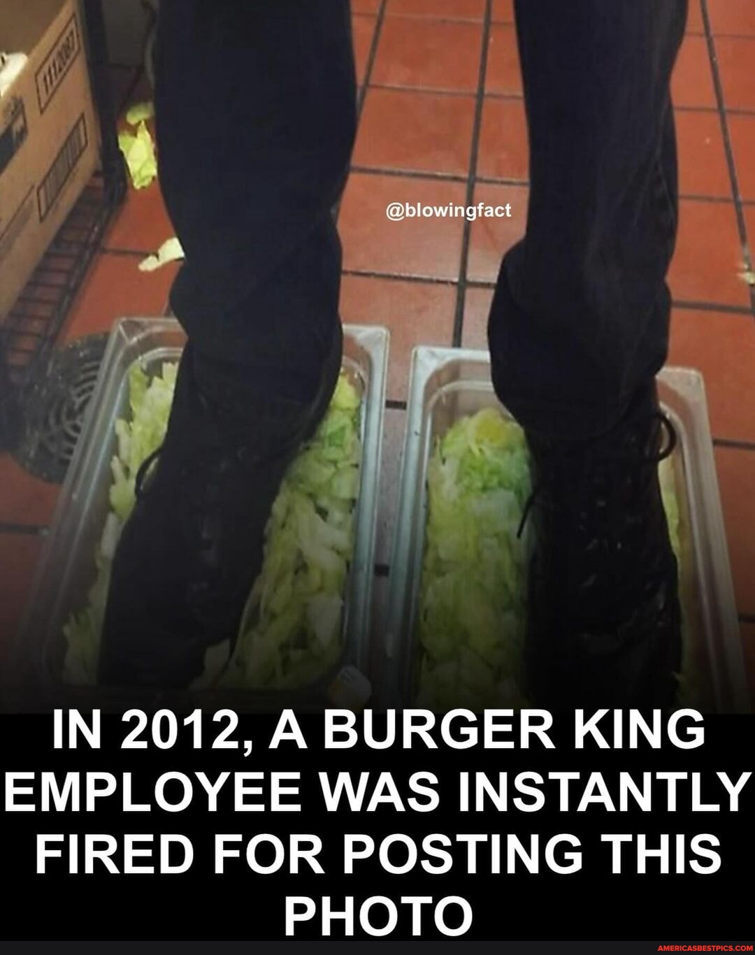 In 2012, a burger king employee anonymously posted an image on 4-chan ...
