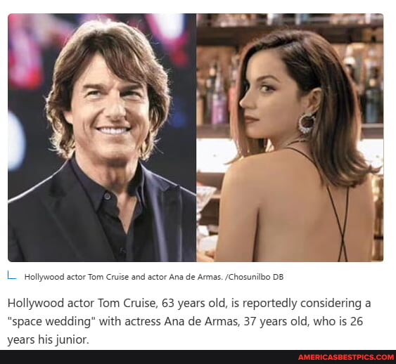 L. Hollywood actor Tom Cruise and actor Ana de Armas. /Chosunilbo DB ...