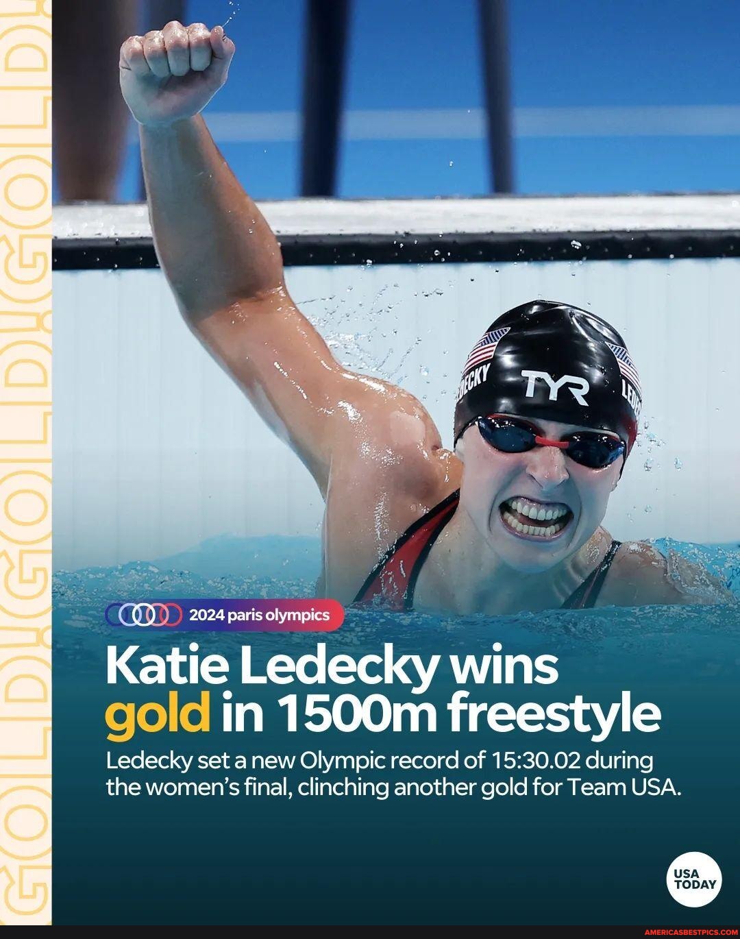 Katie Ledecky, the greatest female swimmer in history, won Olympic gold ...