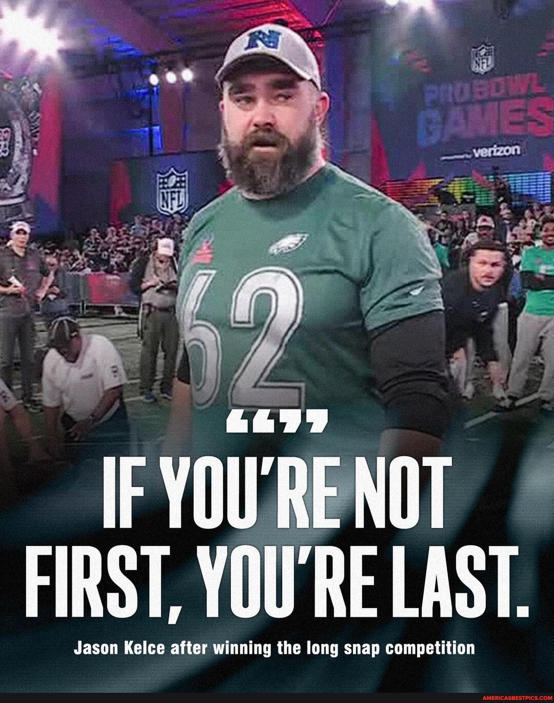 Jason Kelce and the NFC won the long snap competition 👏 (📺: ESPN) - IF ...