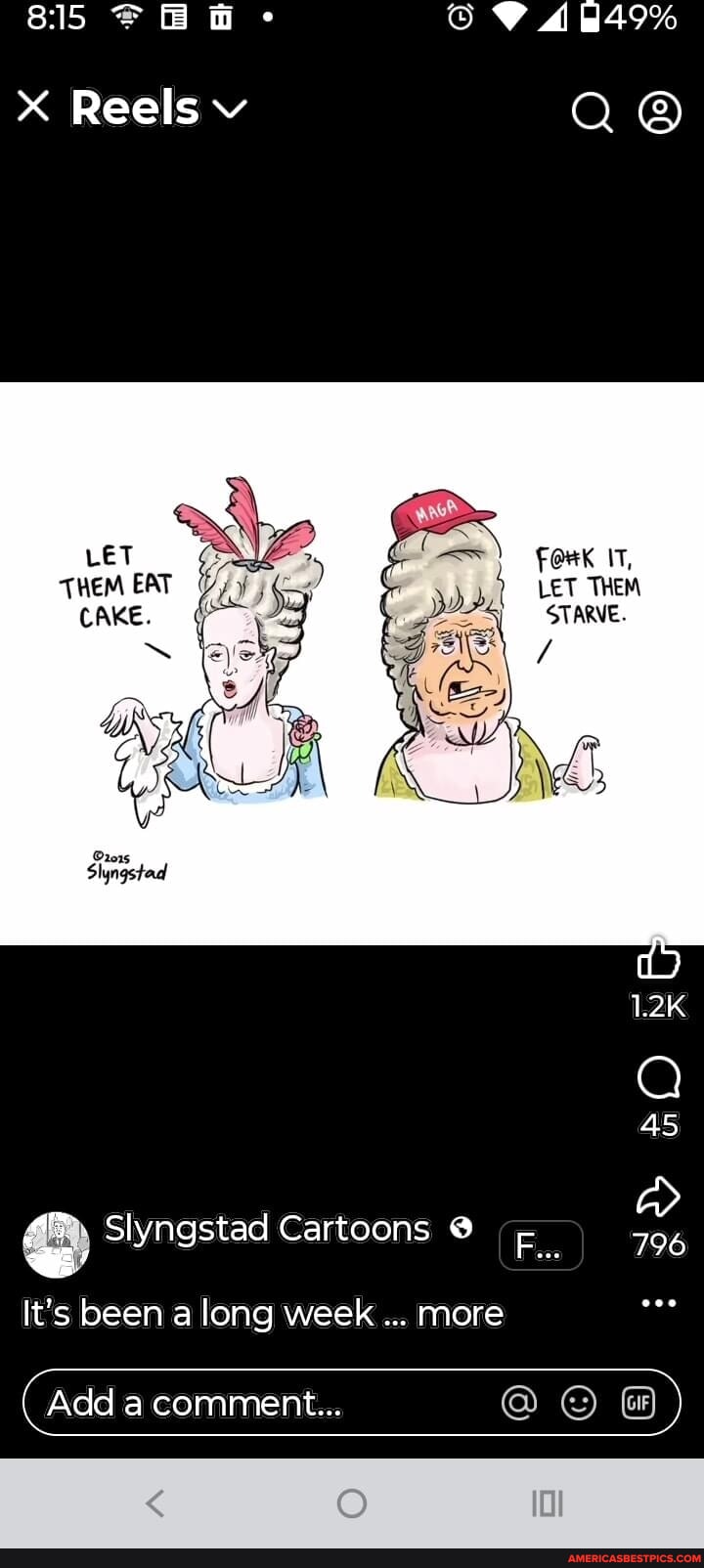 Om X Reels v THEM EAT LeT THEM STARVE. Slyngstad Slyngstad Cartoons 796 ...