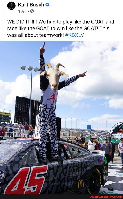 When a driver calls himself a GOAT memes will be made! Congratulations ...