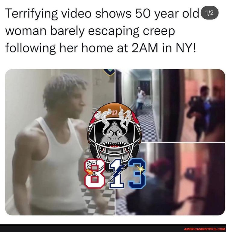 Terrifying video shows 50 year old woman barely escaping creep ...