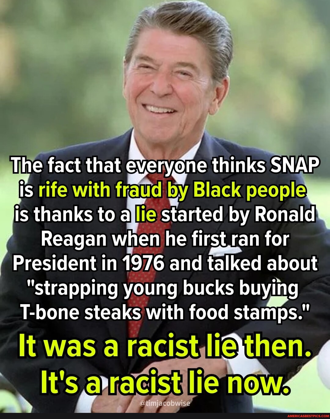 The fact that everyone thinks SNAP. is rife with fraud by Black people is thanks to allie ...