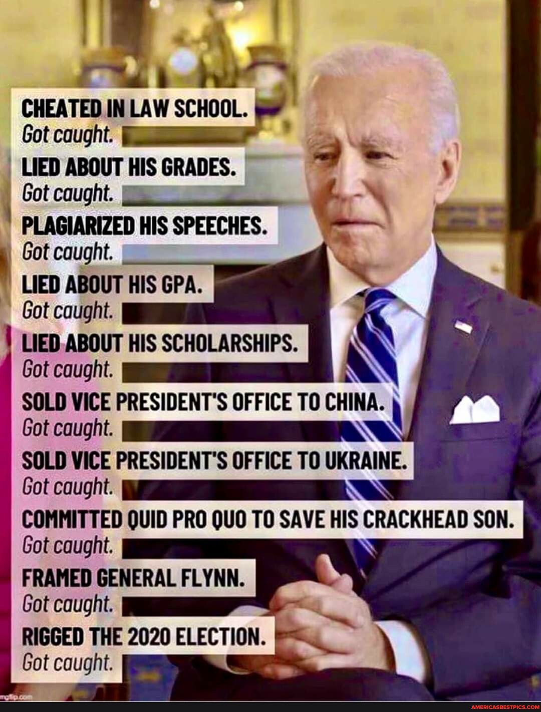 LIED ABOUT HIS GRADES. = Got caught. LIED ABOUT HIS GPA. Got caught ...