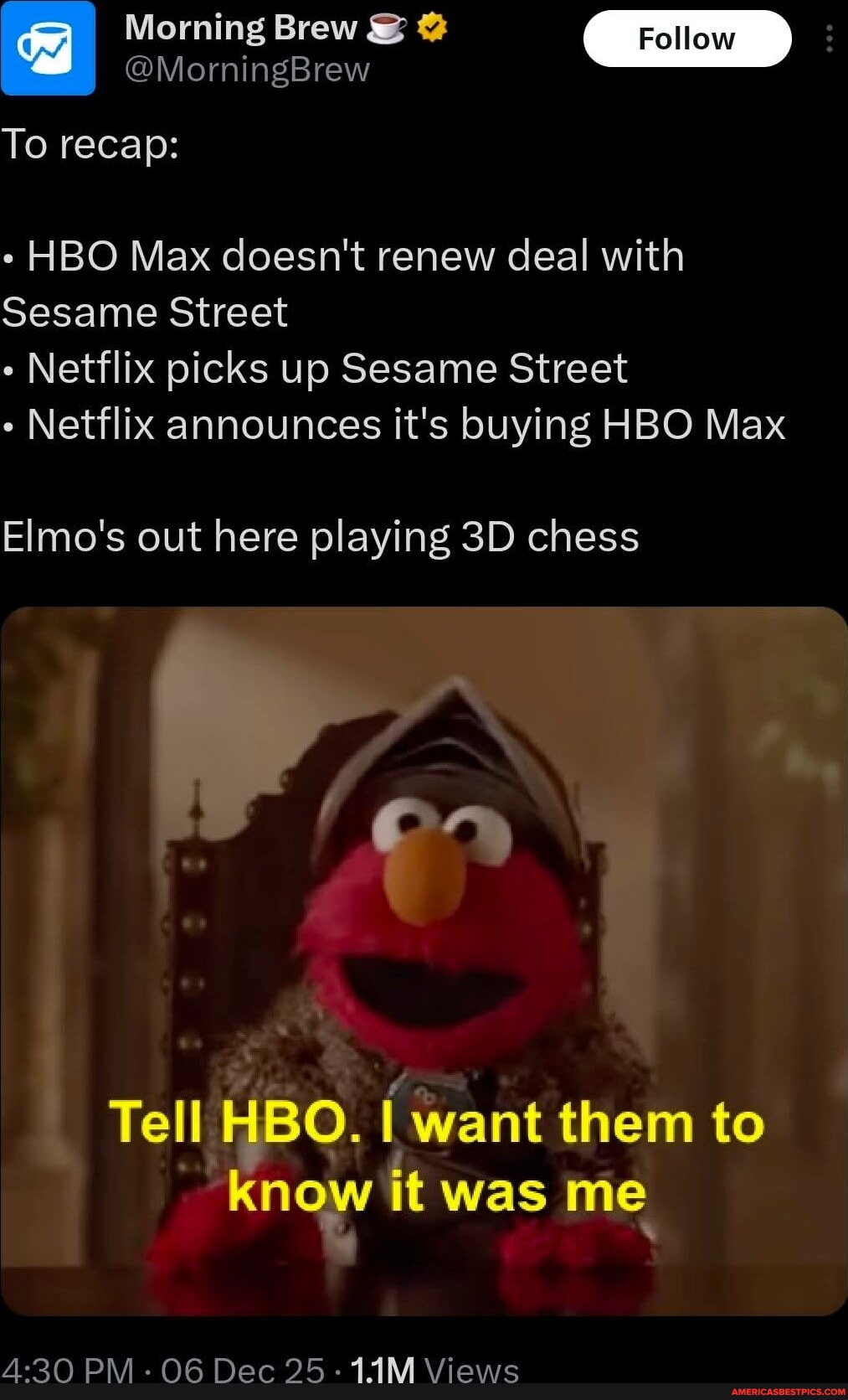 Morning Brew Follow @MormingBrew To recap: o HBO Max doesn't renew deal ...