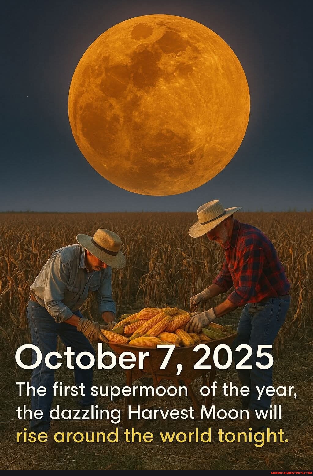 October 7, 2025 The first supermoon of the year, the dazzling Harvest ...