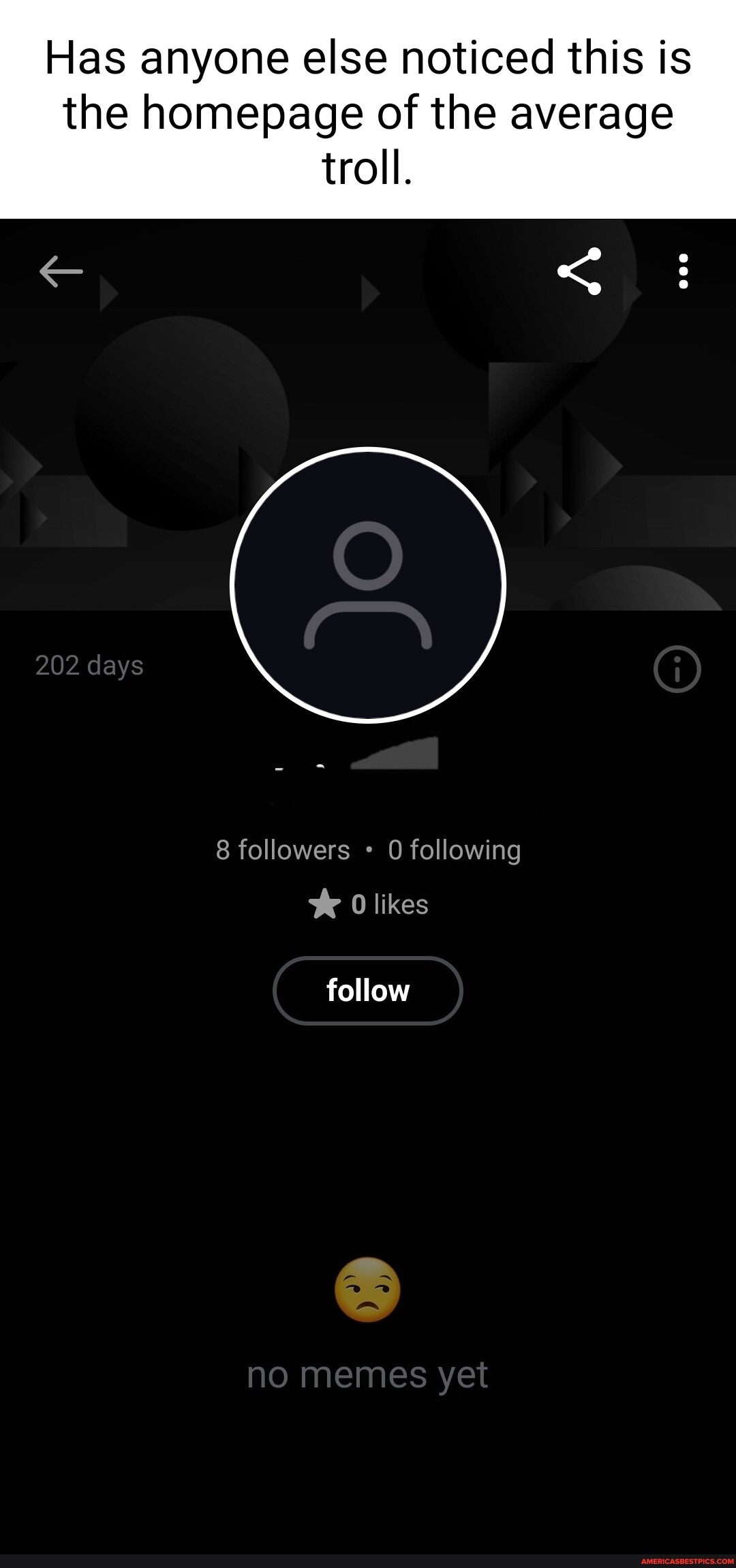 Has anyone else noticed this is the homepage of the average troll.