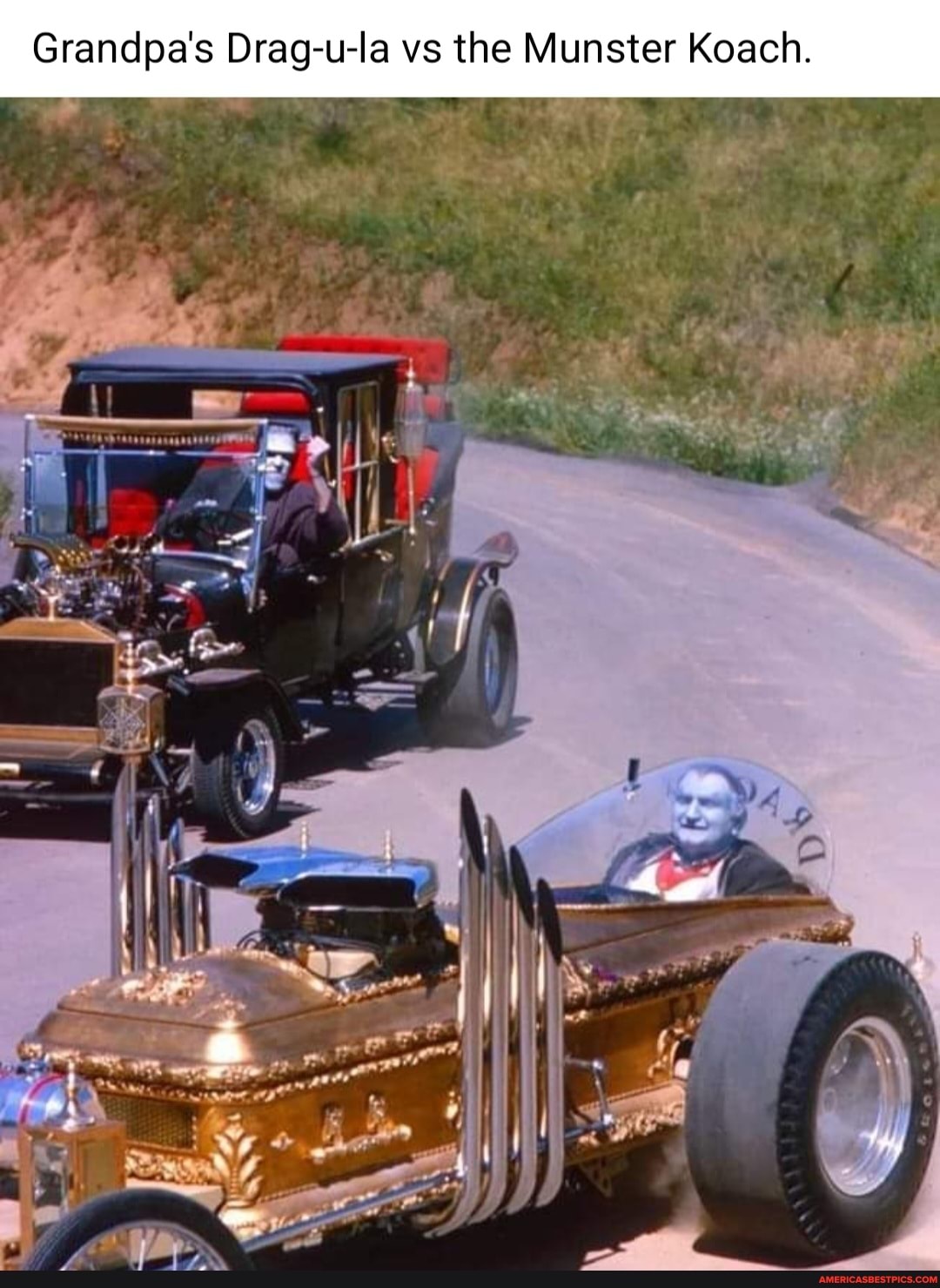 Grandpa's Drag-u-la vs the Munster Koach. - America’s best pics and videos