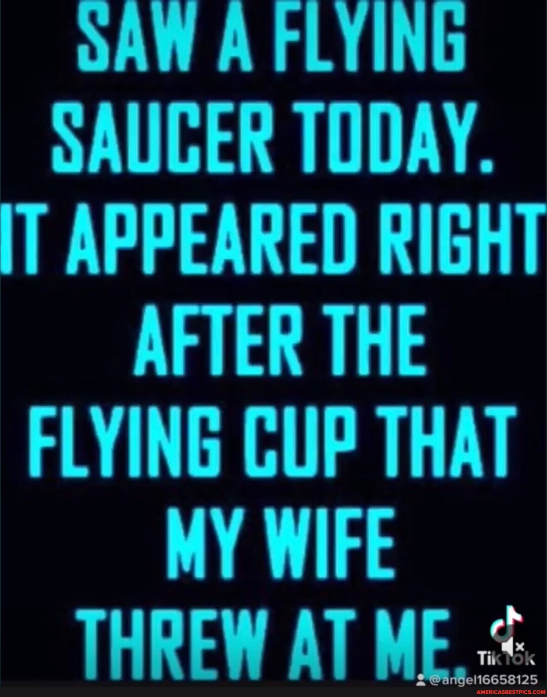 DAW A FLYING SAUCER TODAY. IT APPEARED RIGHT AFTER THE FLYING CUP THAT ...