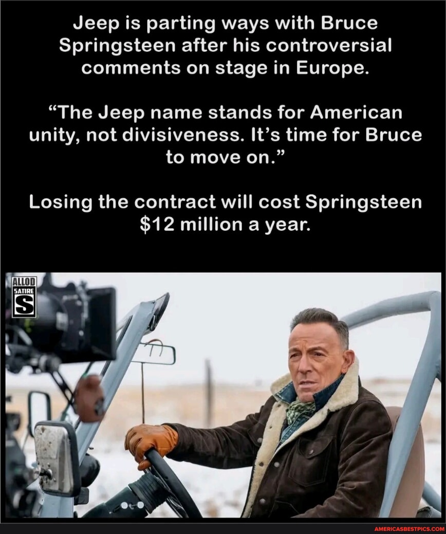 Jeep is parting ways with Bruce Springsteen after his controversial ...
