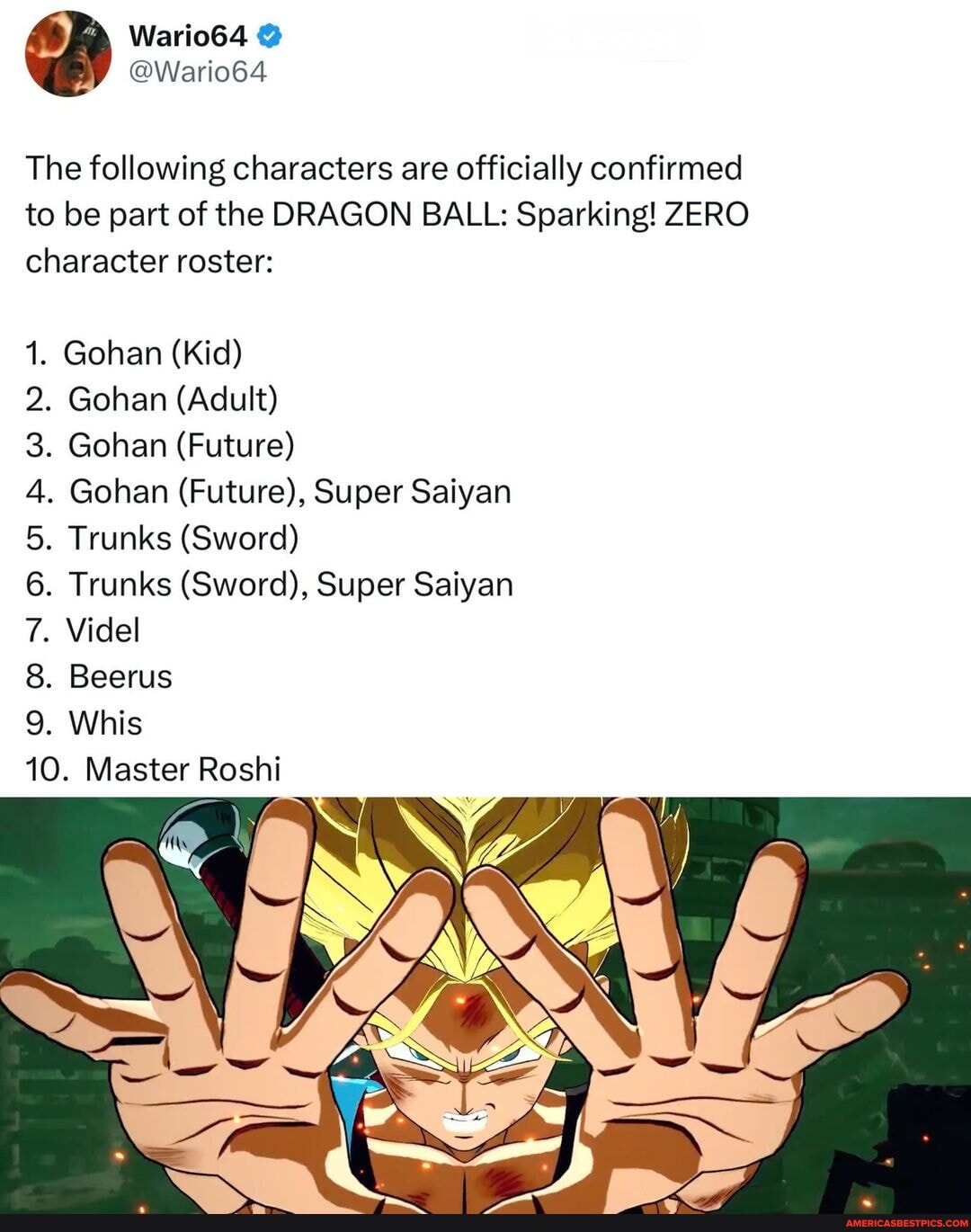 The Dragon Ball: Sparking! Zero roster is STACKED 😳🔥 (@bandainamcous) # ...