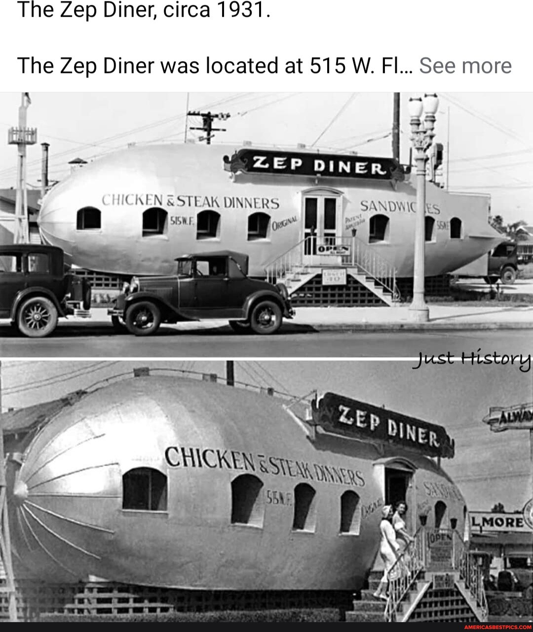 The Zep Diner, circa 1931. The Zep Diner was located at 515 W. FI ...