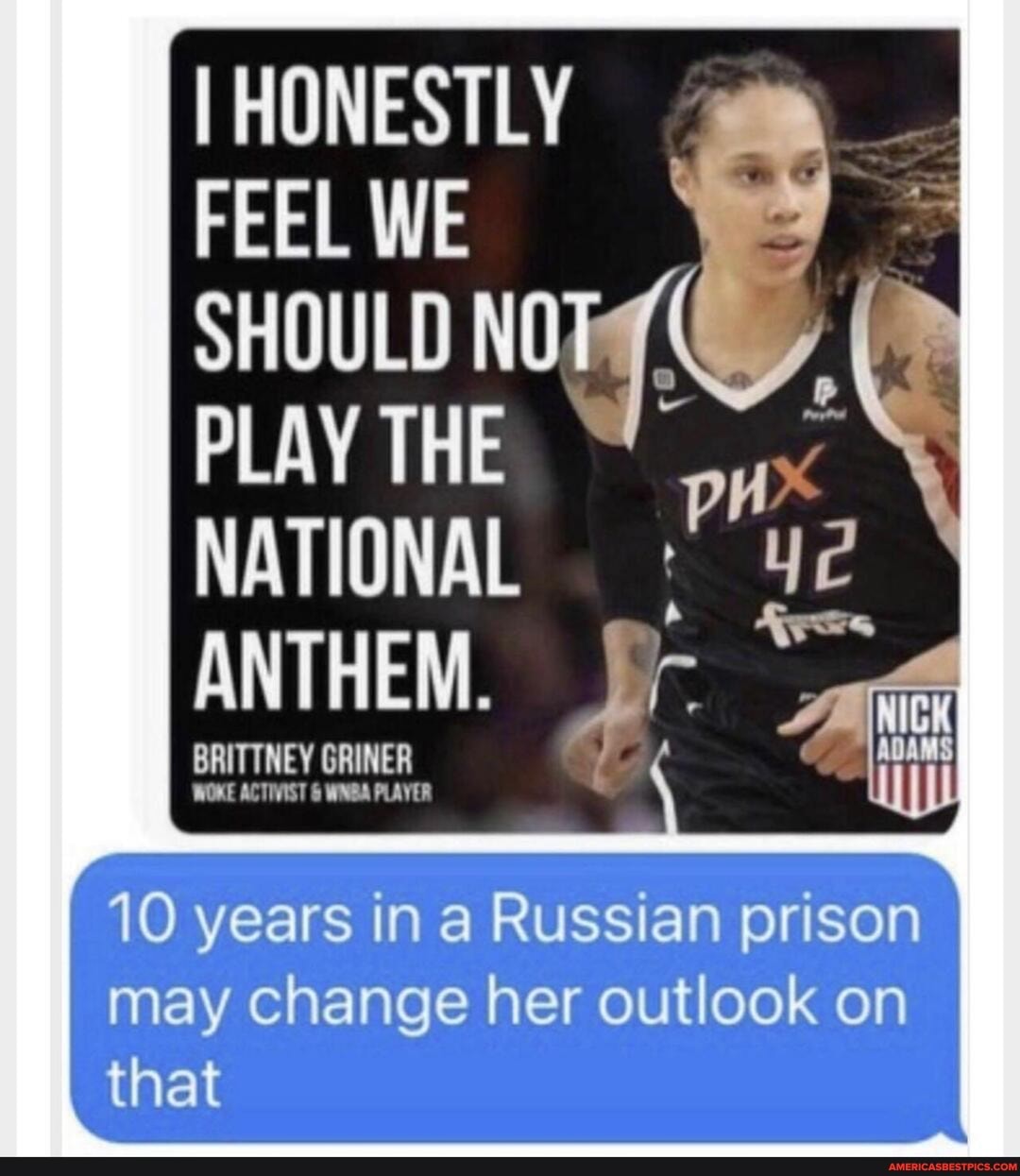 WE SHOULD PLAY THE BRITTNEY GRINER WOKE ACTIVIST WNBA PLAYER 10 years ...