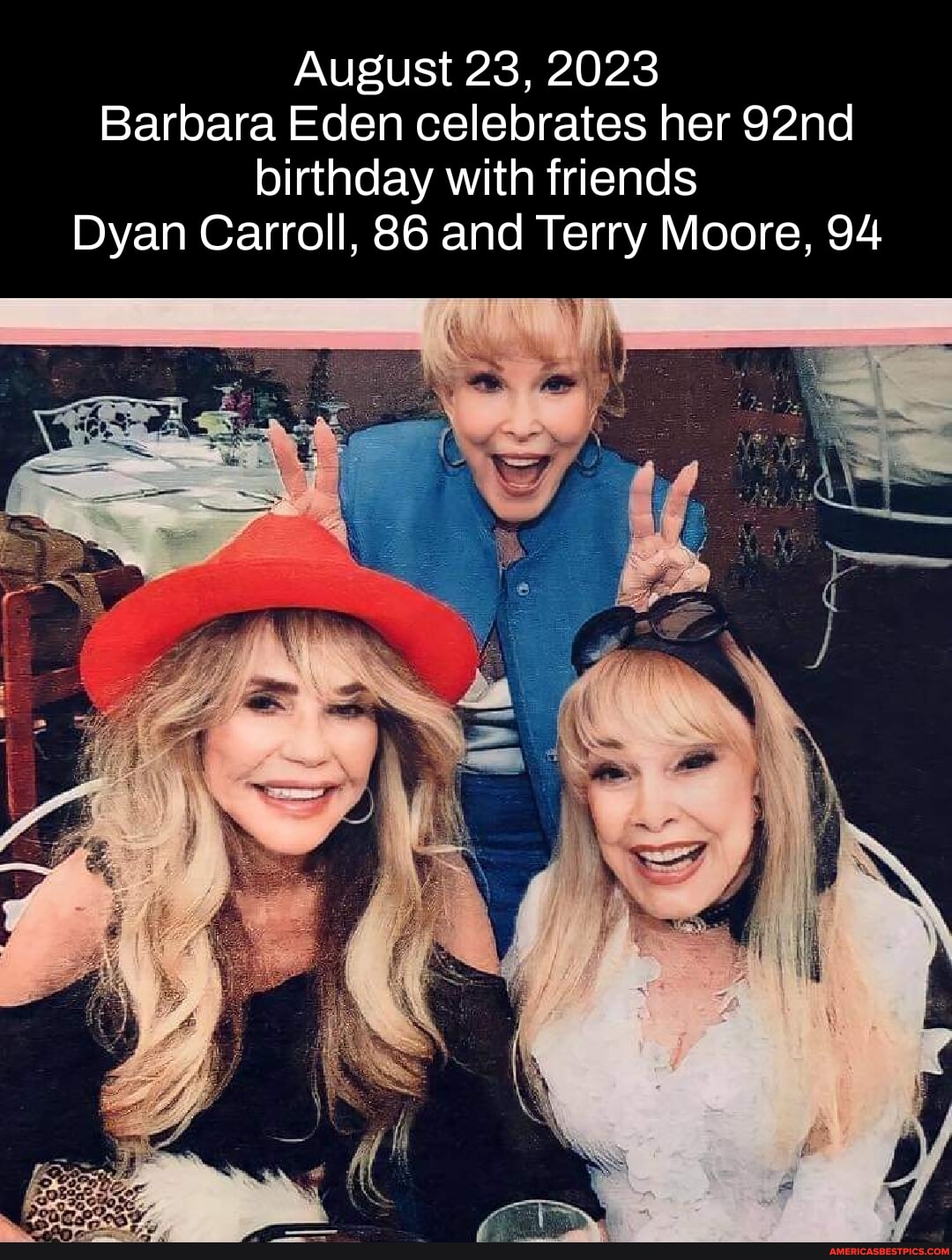 August 23, 2023 Barbara Eden celebrates her 92nd birthday with friends ...