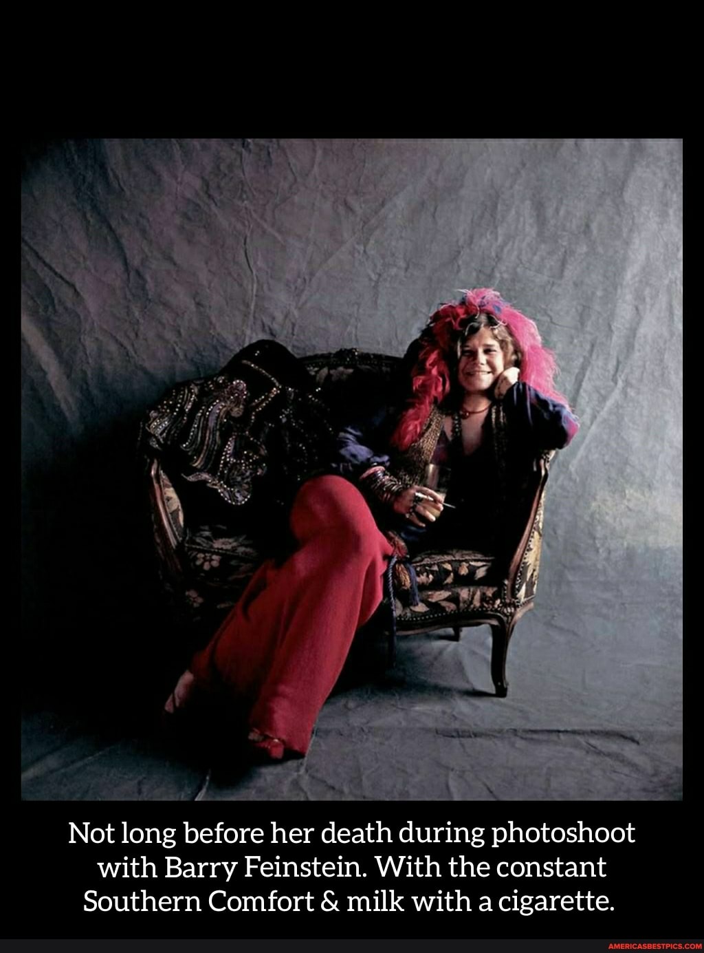 Not long before her death during photoshoot with Barry Feinstein. With ...