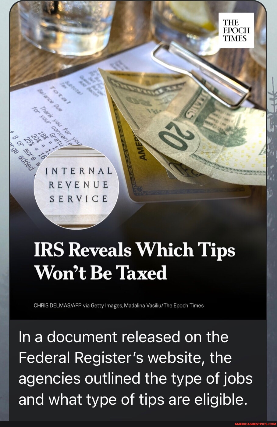 THE EPOCH TIMES INTERNAL REVENUE SERVICE IRS Reveals Which Tips Won't ...