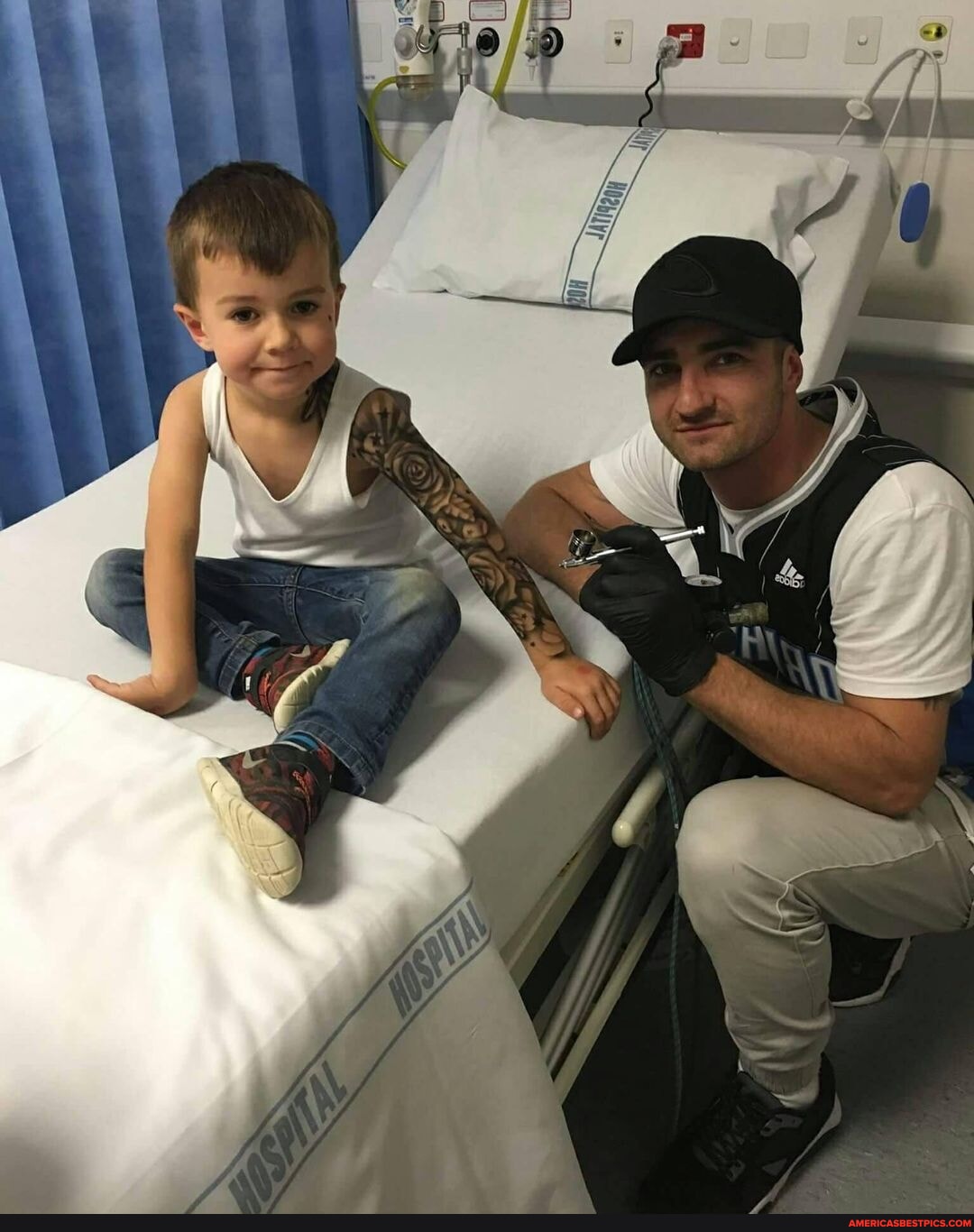 New Zealand artist Benjamin Lloyd began giving temporary tattoos to kids at Auckland Starship ...