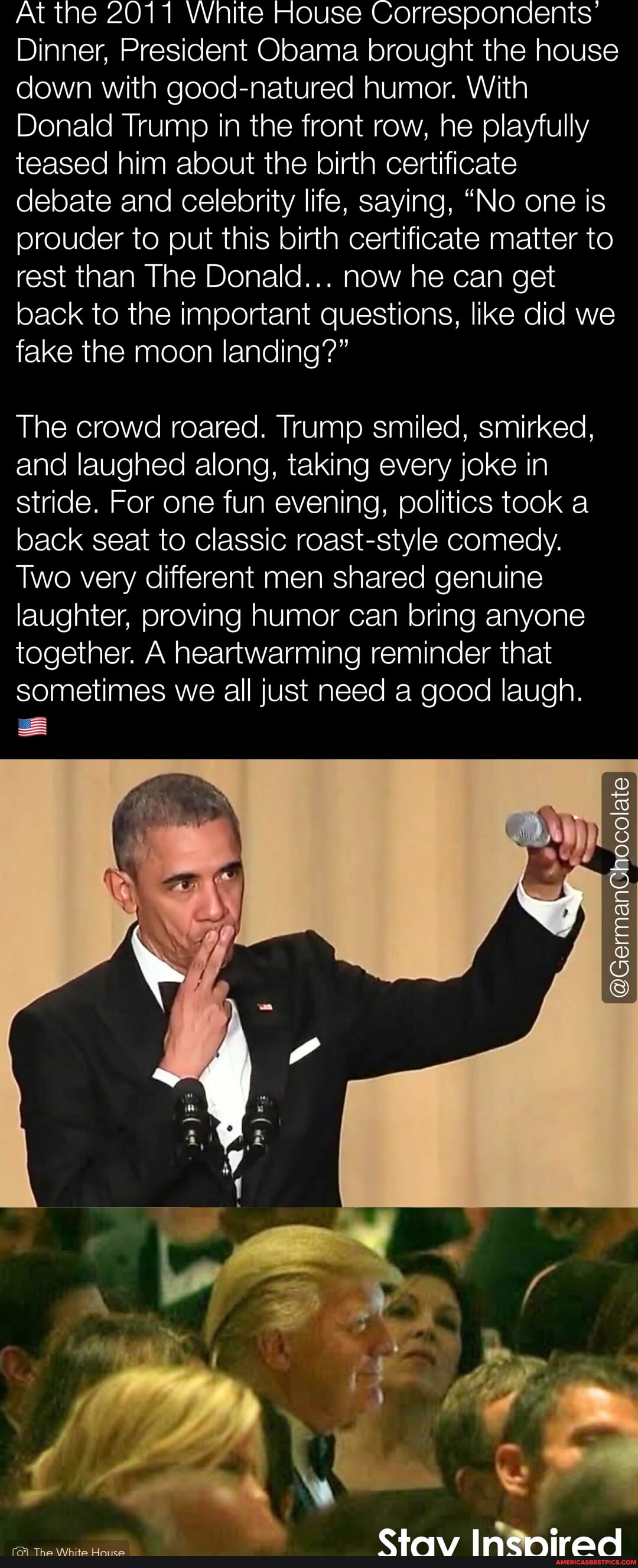 At the 2011 White House Correspondents' Dinner, President Obama brought ...