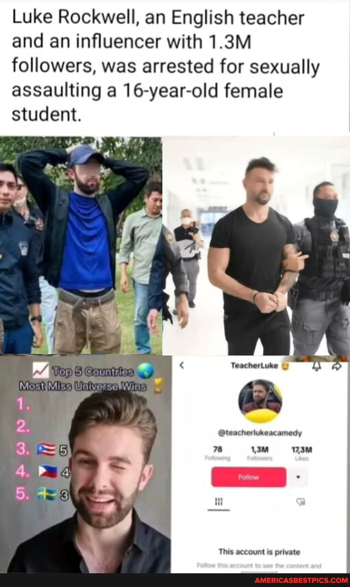 Luke Rockwell, an English teacher and an influencer with 1.3M followers ...