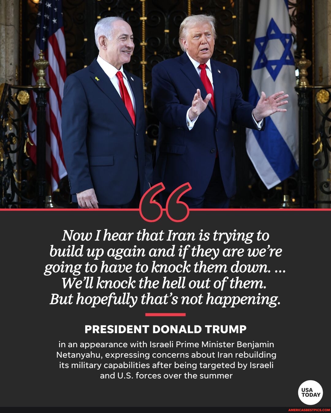 CG Now I hear that Iran is trying to build up again and if they are we ...