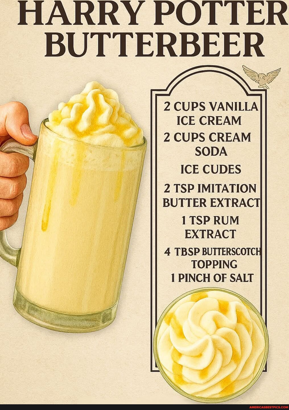 HARRY POTTER BUTTERBEER 2 CUPS VANILLA ICE CREAM Z CUPS CREAM SODA ICE ...