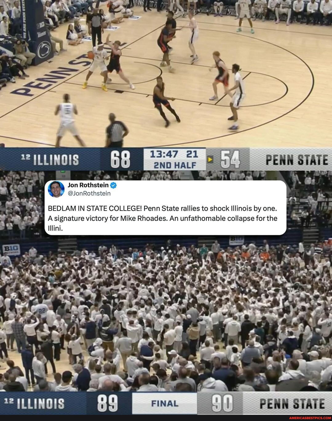 Penn State with the 14-point comeback to take down No. 12 Illinois 🤩 ...