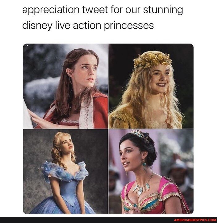 Appreciation tweet for our stunning disney live action princesses ...