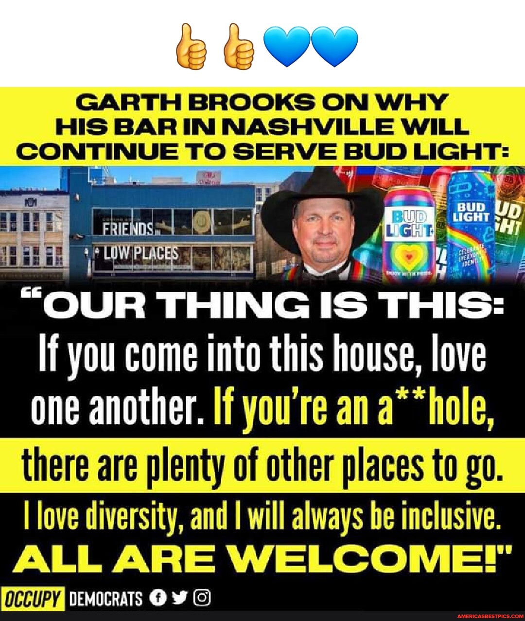 GARTH BROOKS ON WHY HIS BAR IN NASHVILLE WILL I SERVE Yo "OUR THING IS ...