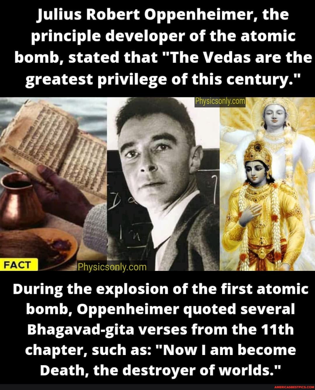 Julius Robert Oppenheimer, the principle developer of the atomic bomb ...