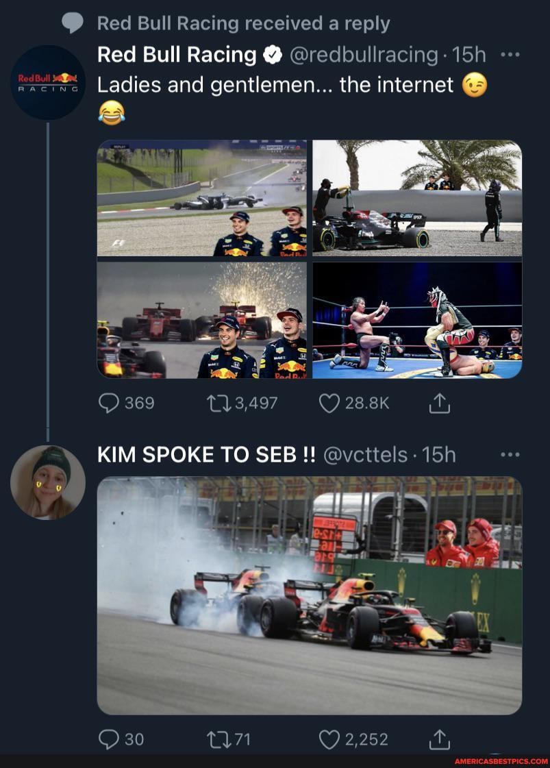 Red Bull Racing received a reply Red Bull Racing @ @rediullracing ...