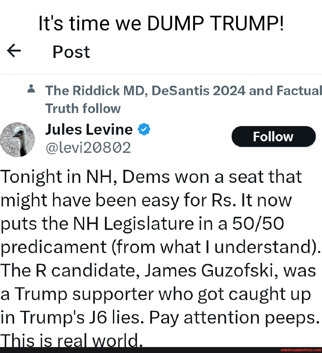 It's time we DUMP TRUMP! Post The Riddick MD, DeSantis 2024 and Factual ...