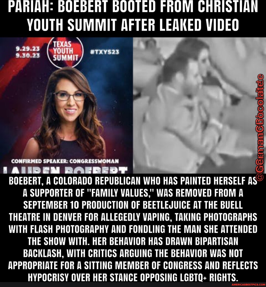 PARIAH: BOEBERT BOOTED FROM CHRISTIAN YOUTH SUMMIT AFTER LEAKED VIDEO 9 ...