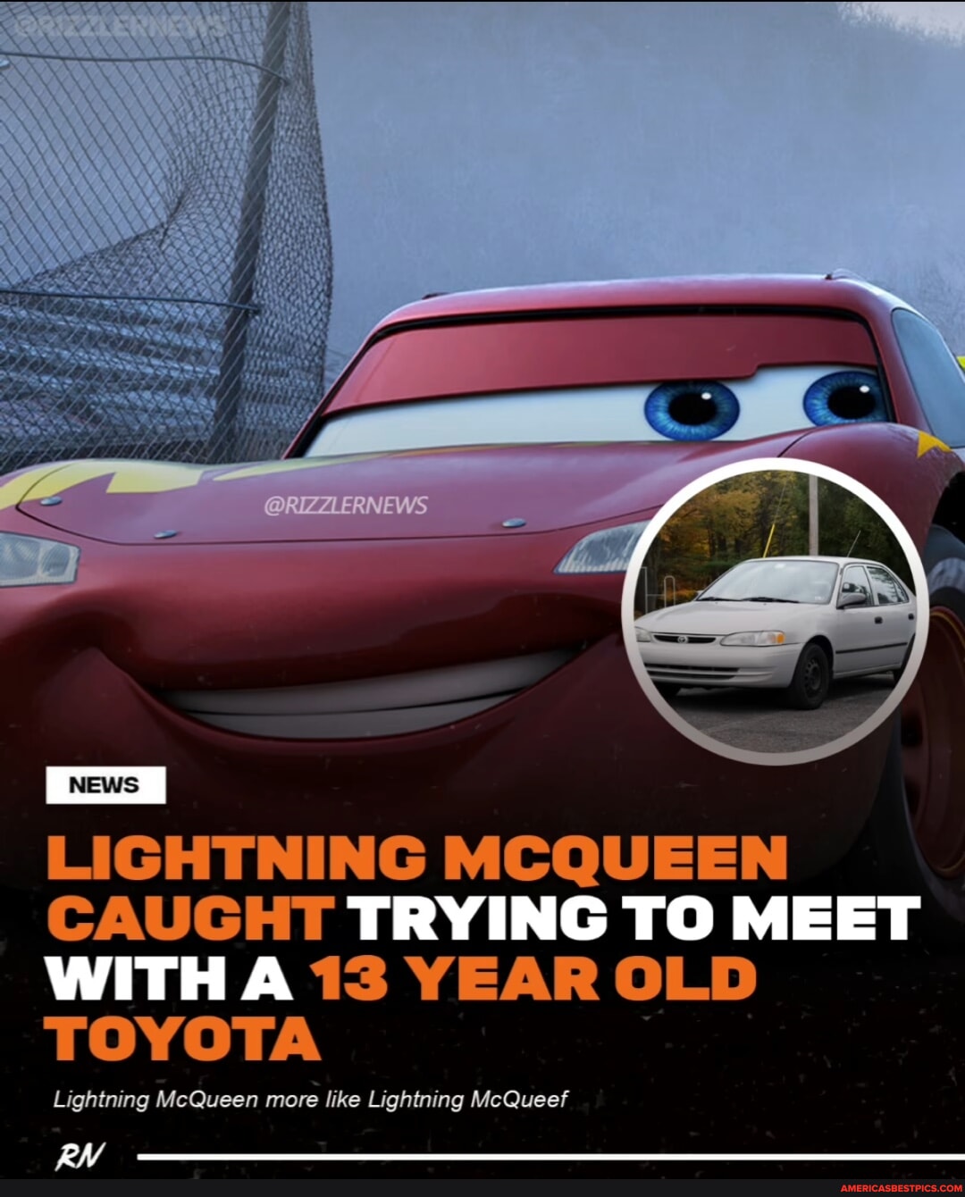 LIGHTNING MCQUEEN CAUGHT TRYING TO MEET WITH A 13 YEAR OLD TOYOTA ...