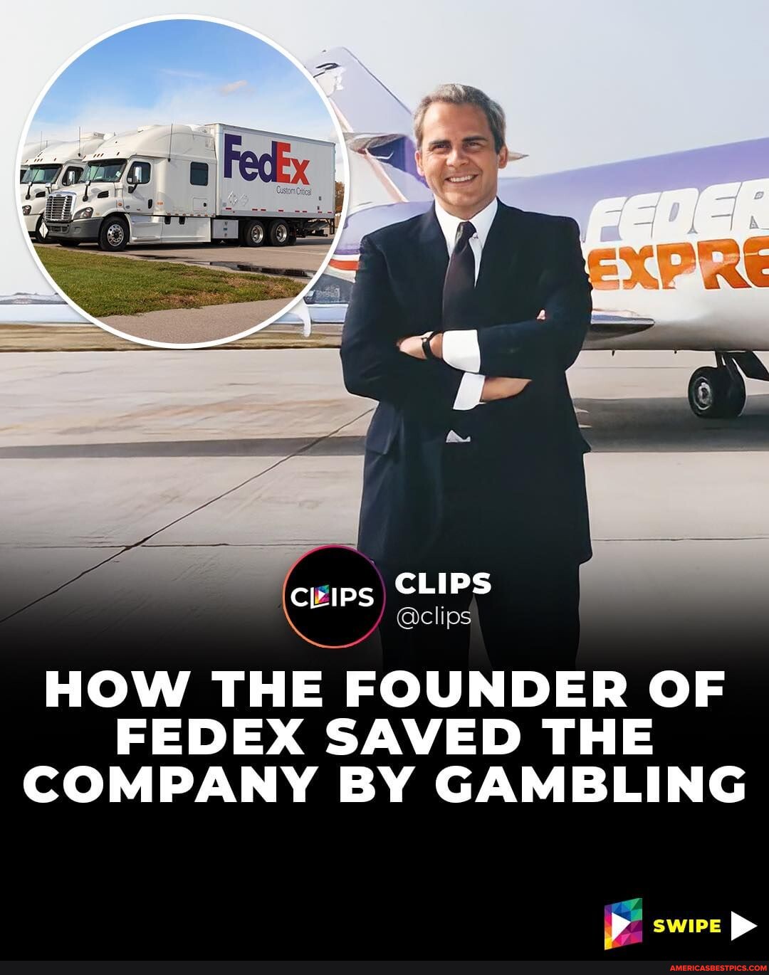 Once on the brink of bankruptcy, FedEx's founder, Frederick W. Smith, took a desperate gamble ...